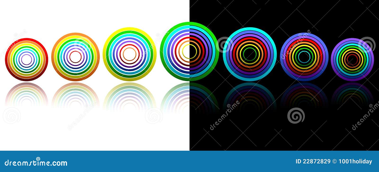 Rainbow Rings for Your Design Stock Vector - Illustration of round ...