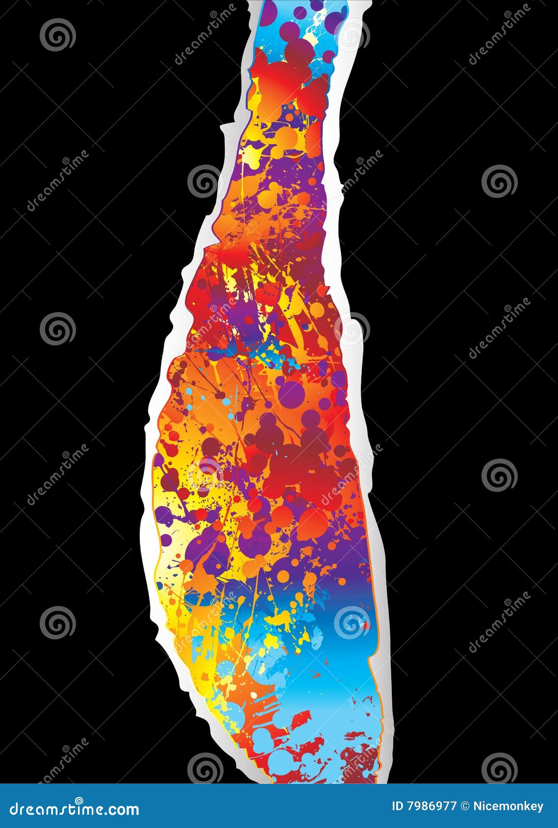 Rainbow rip black stock vector. Illustration of blob, conceptual - 7986977