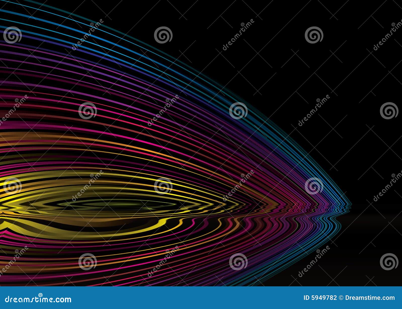Rainbow ripple reflect stock illustration. Illustration of neon - 5949782