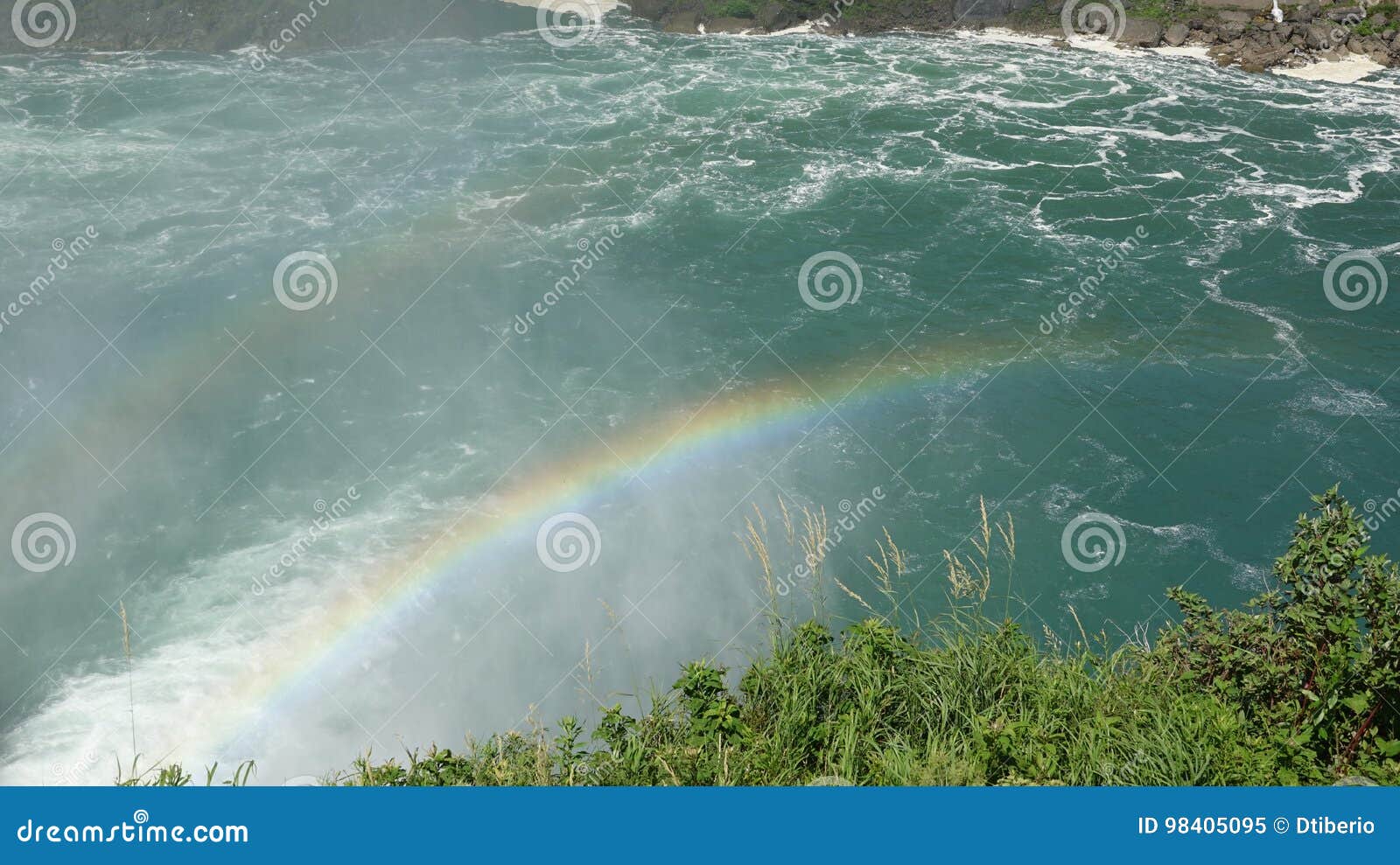 Rainbow and River Water stock image. Image of nature - 98405095