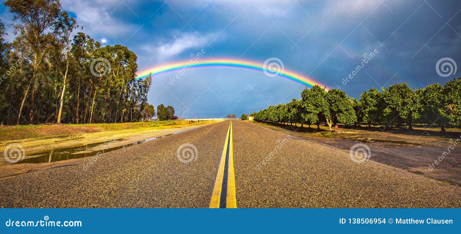 Rainbow Road stock photo. Image of burst, countryside - 138506954