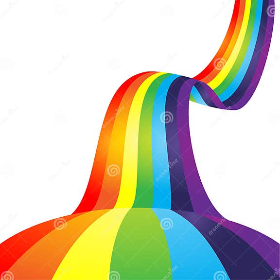 Rainbow road isolated stock vector. Illustration of colours - 100785369