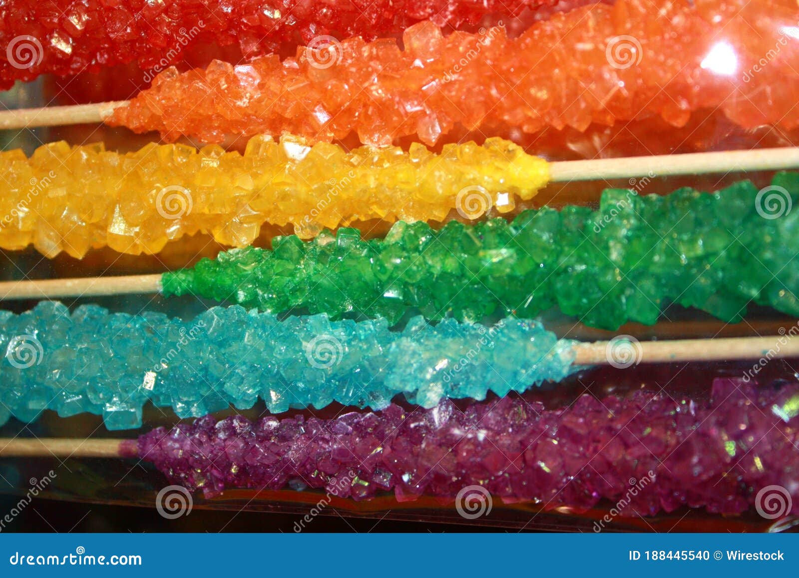 Rainbow Rock Candy Texture stock photo. Image of isolated - 188445540