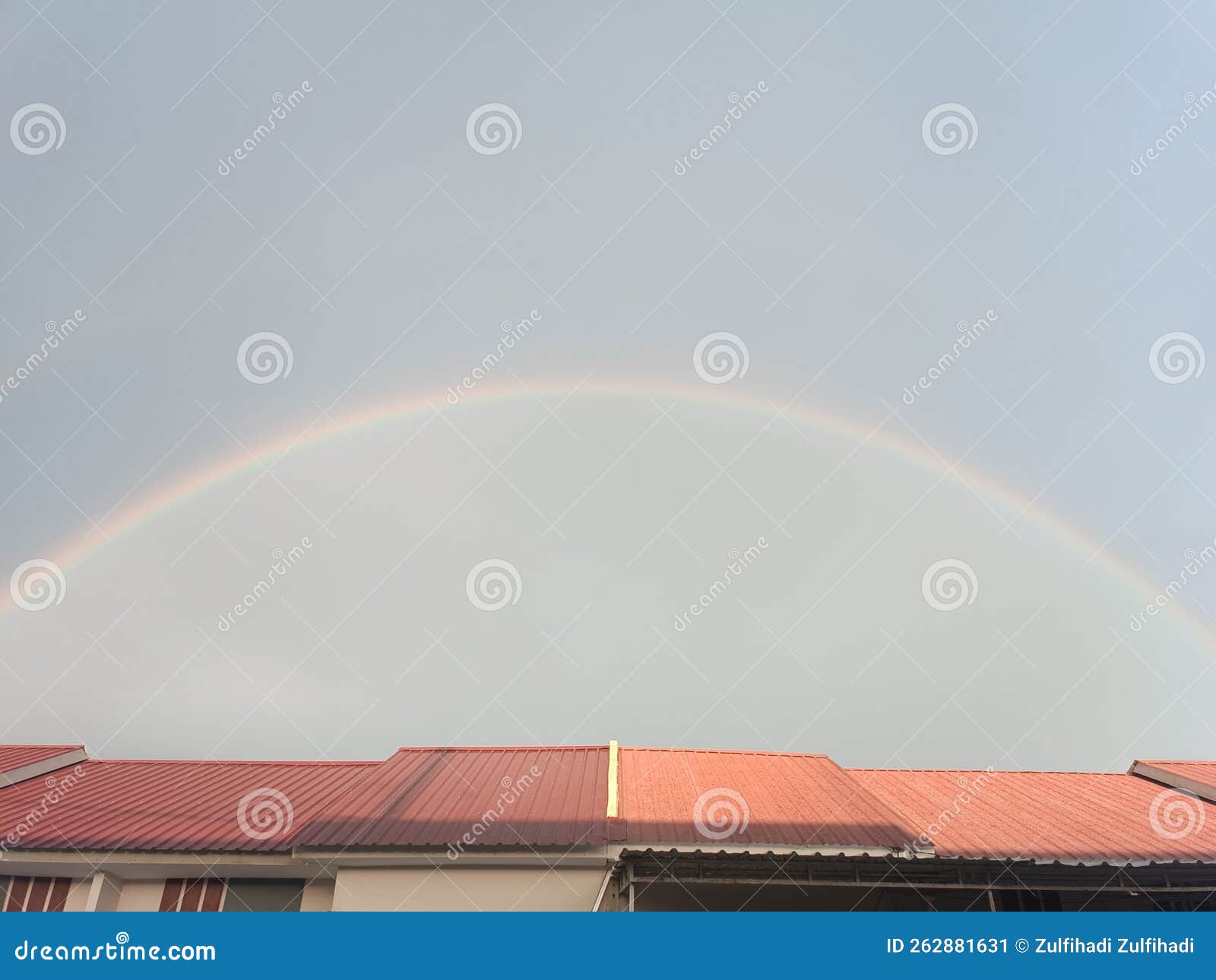 Rainbow on the roof stock image. Image of rainbow, ainbow - 262881631