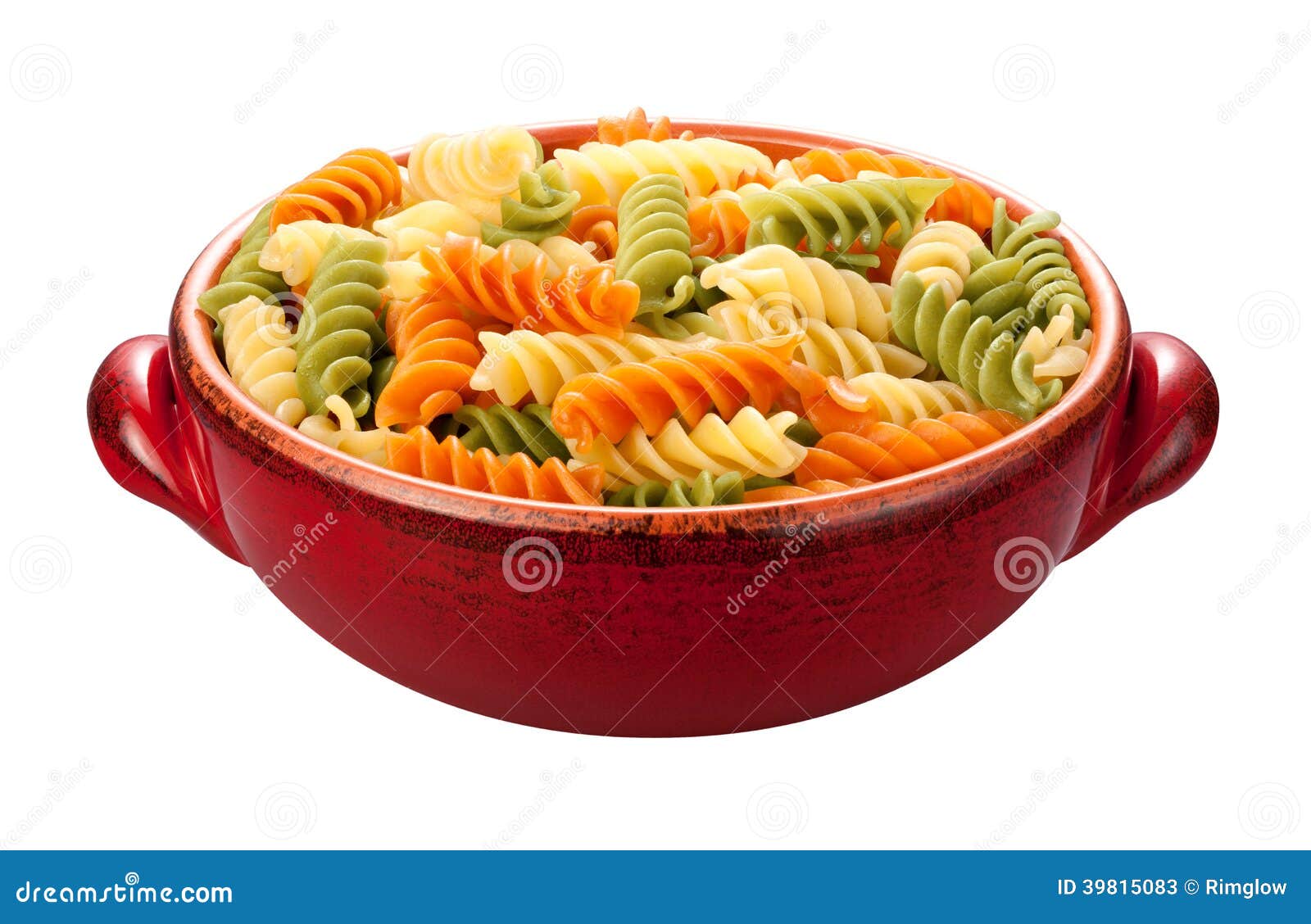 Rainbow Rotini Pasta Isolated Stock Image - Image of delicious, ceramic ...