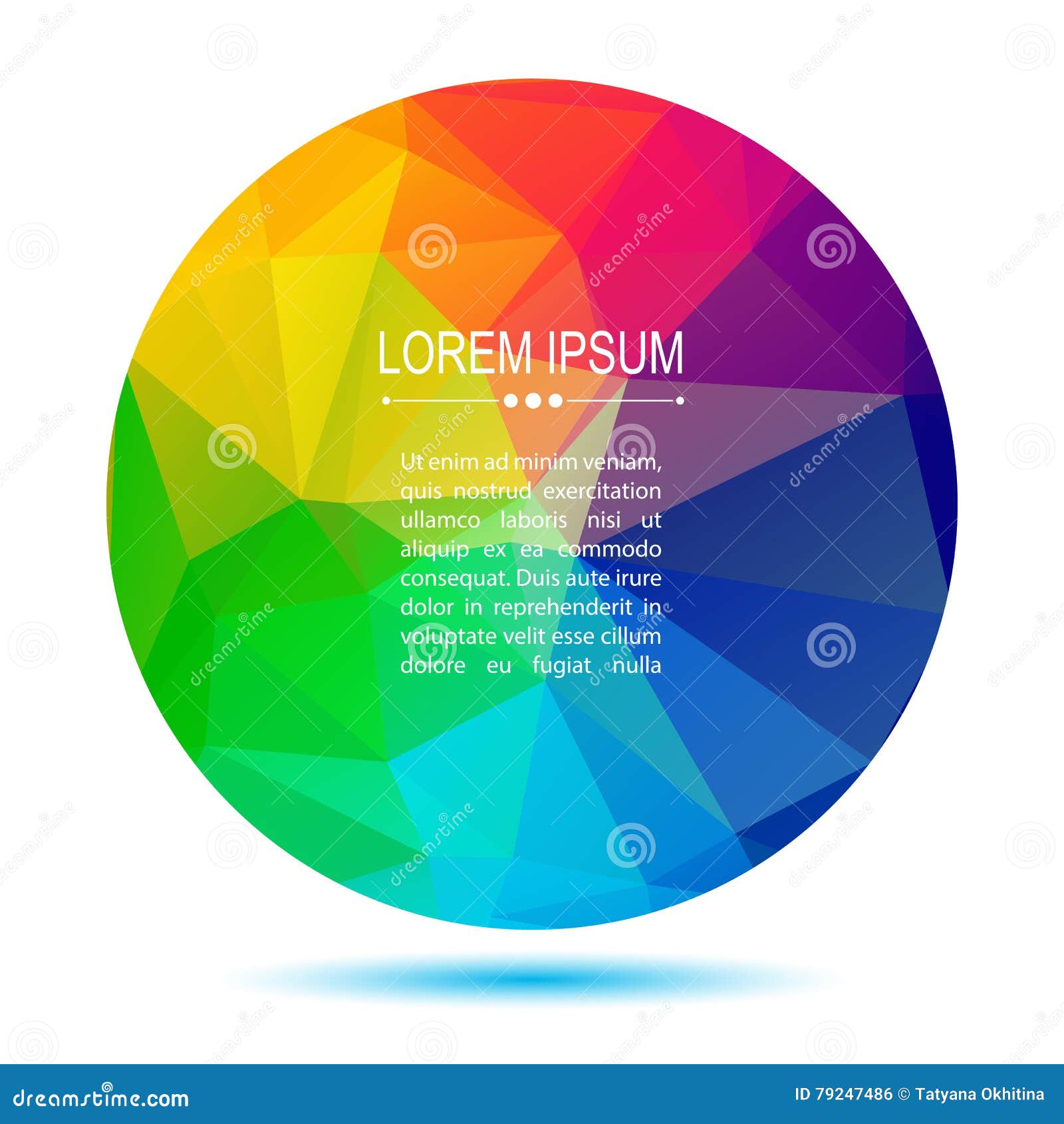 Rainbow round frame stock vector. Illustration of mosaic - 79247486