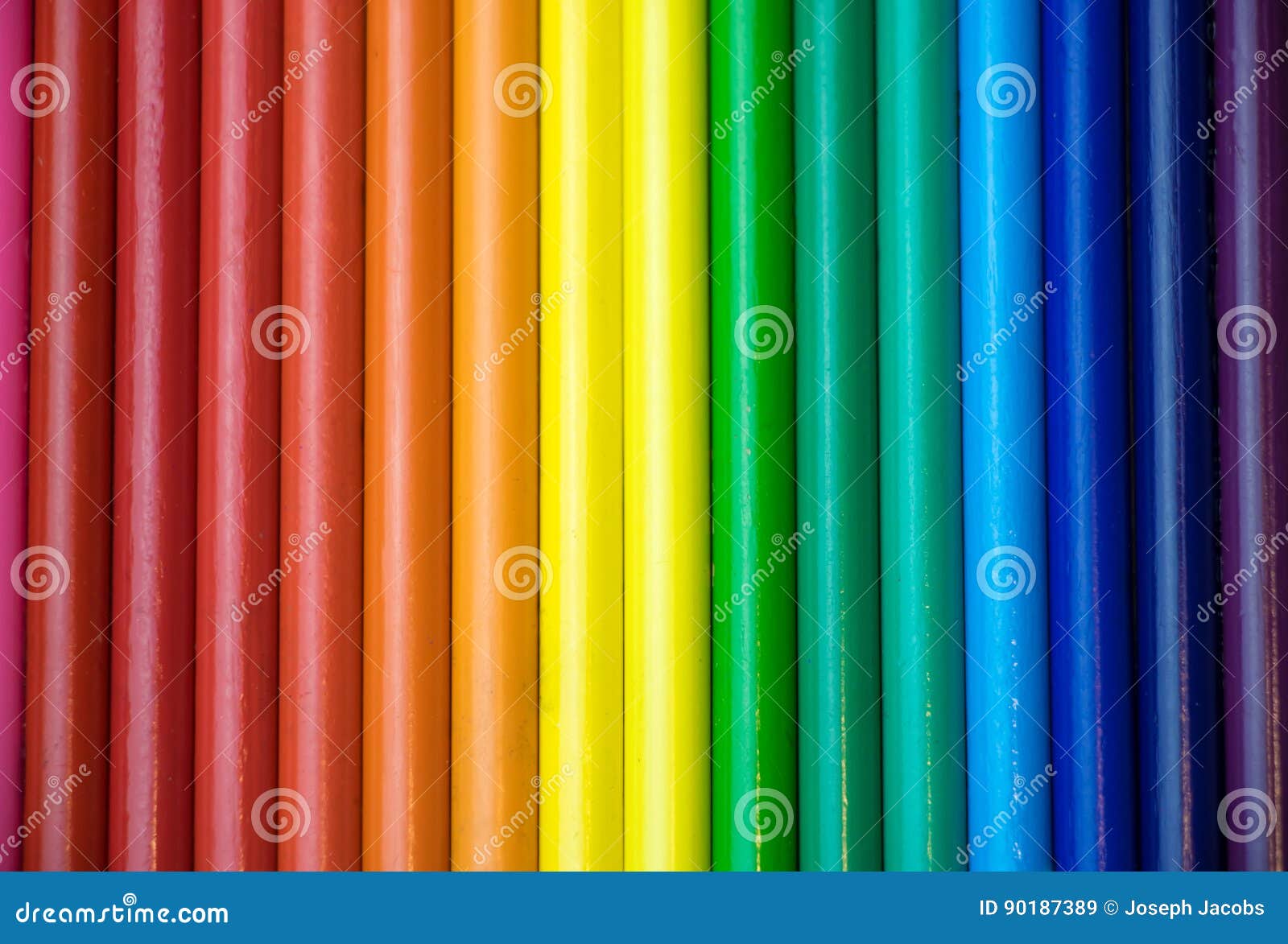 Rainbow Row of Colored Pencils Stock Image - Image of order, pencil ...