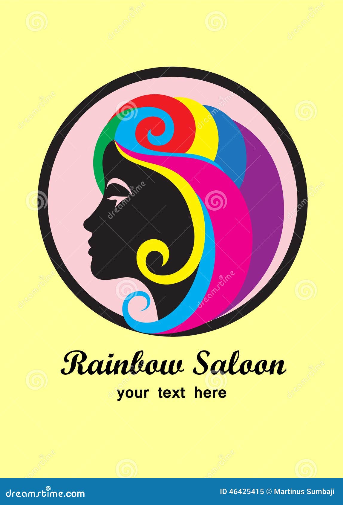 Rainbow saloon logo stock vector. Illustration of futuristic - 46425415