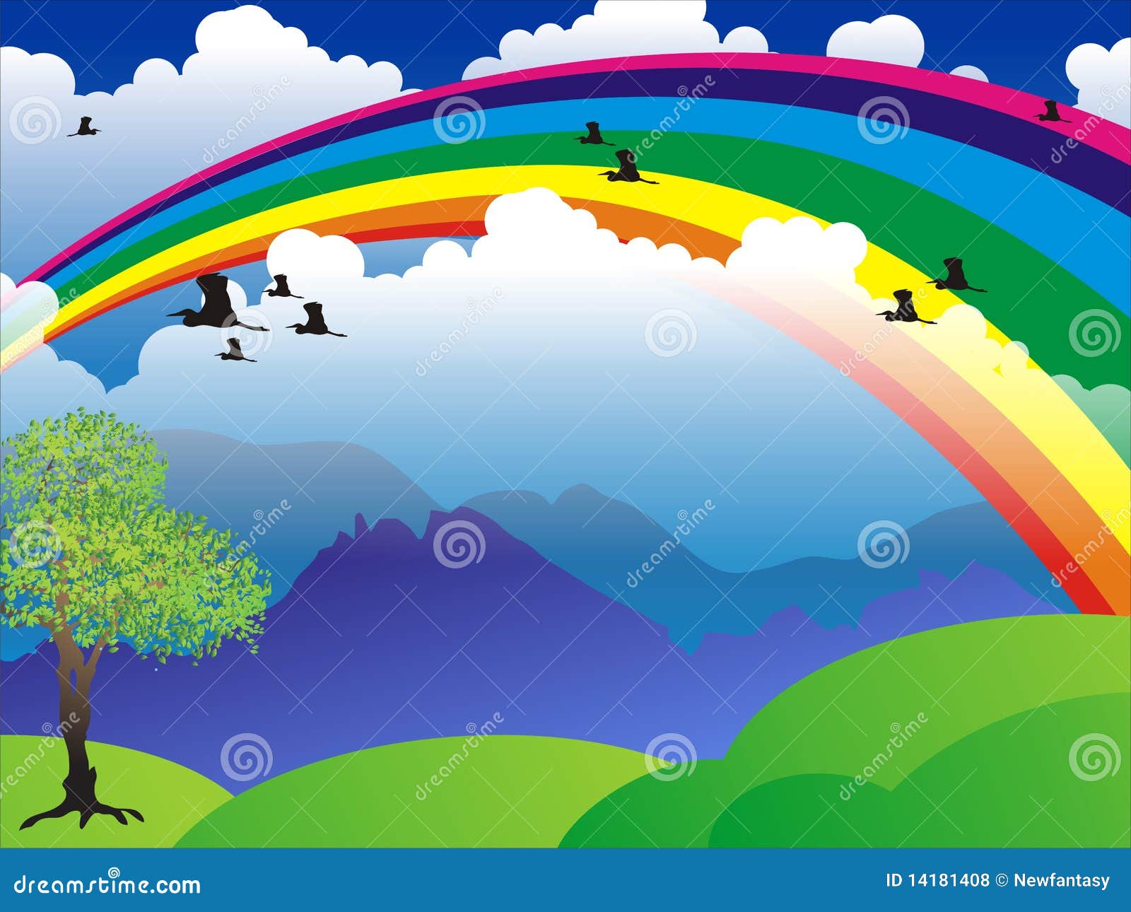 Royalty Free Stock Photos: Rainbow scenery. Image: 14181408