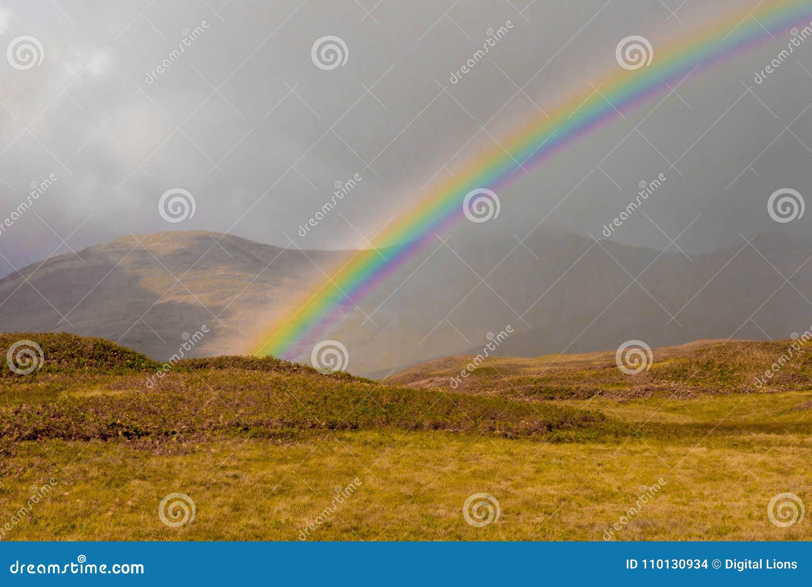 Rainbow in Scottish Highlands Stock Photo - Image of cloud, isle: 110130934