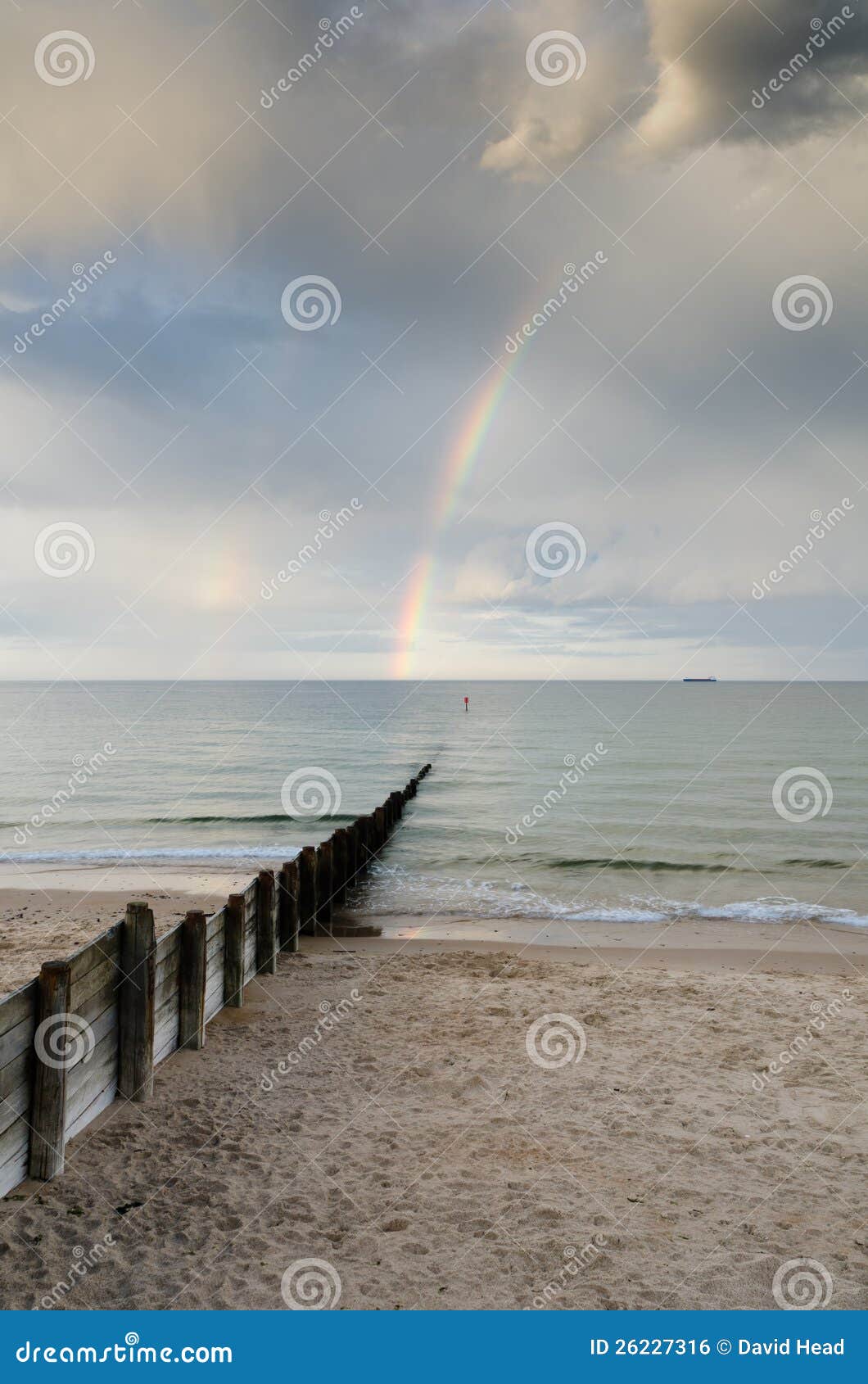Rainbow at sea stock photo. Image of light, water, sunlight - 26227316