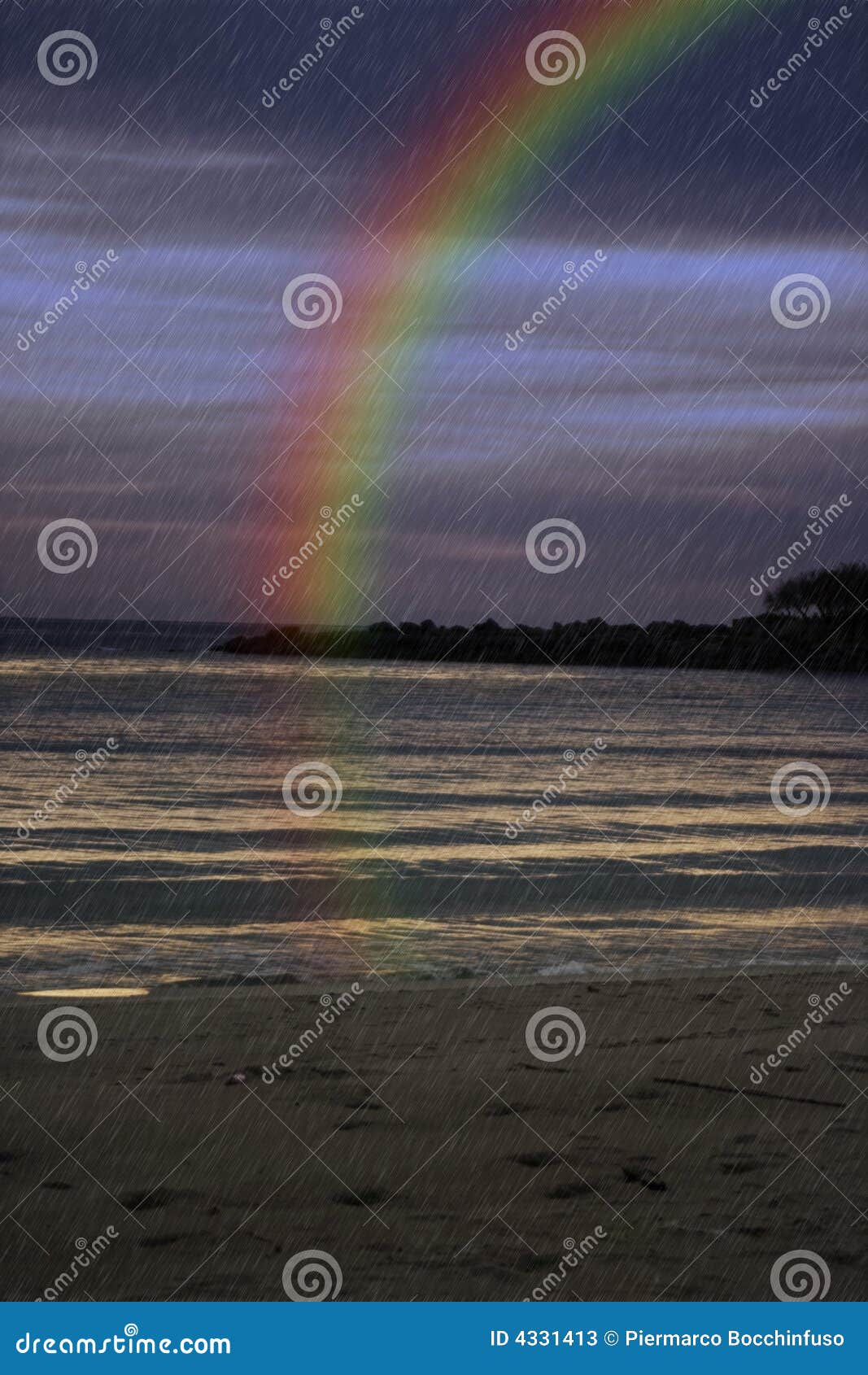 Rainbow on the sea stock image. Image of outdoors, horizon - 4331413