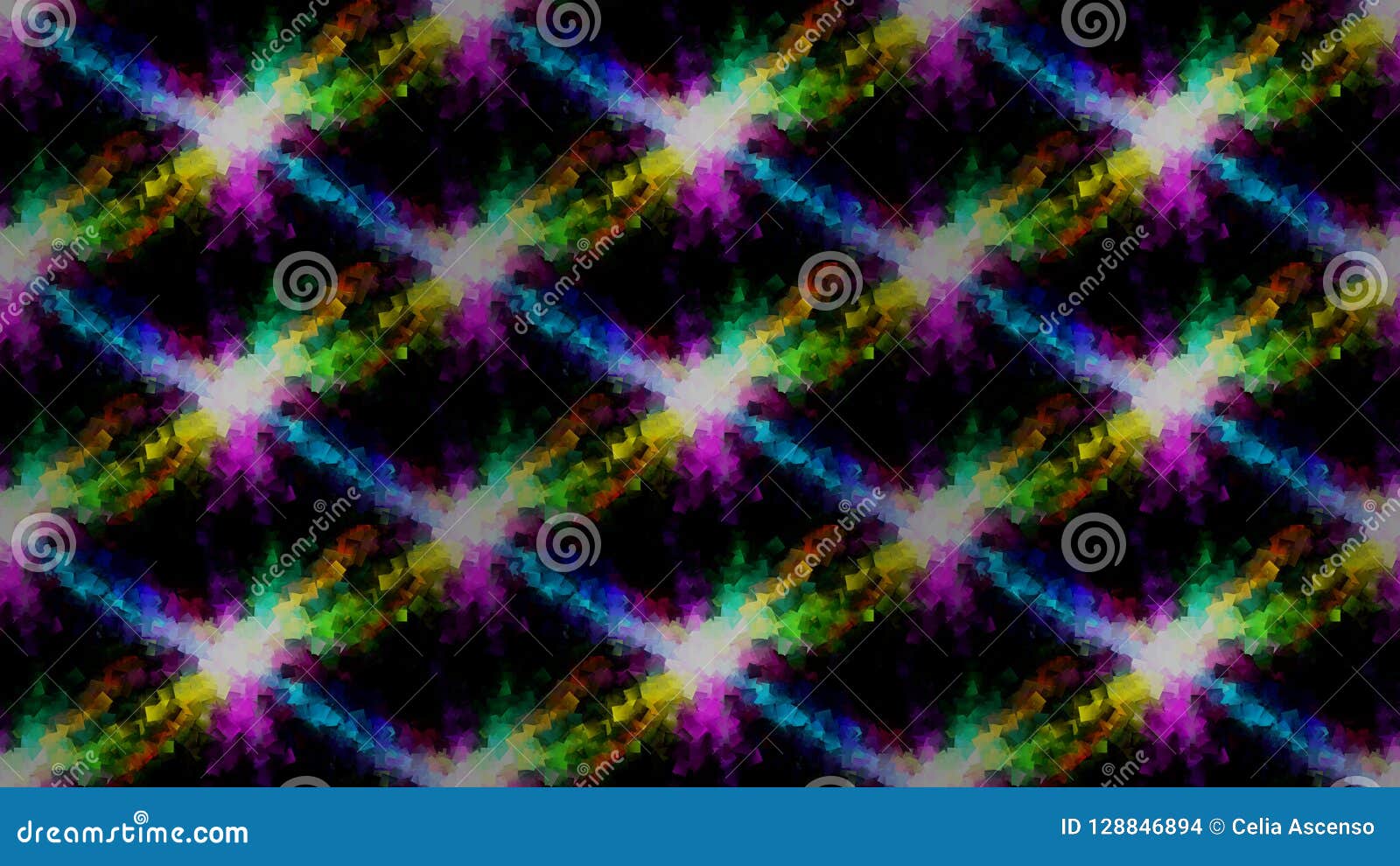 Rainbow Seamless Cubes Explosion Background Stock Illustration ...