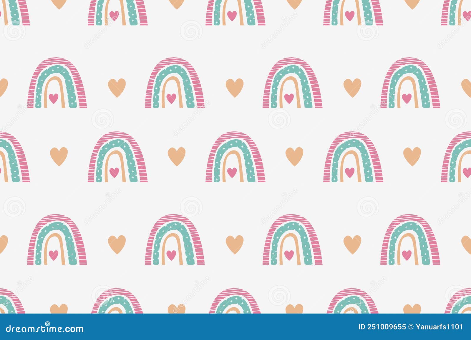 Rainbow Seamless Pattern Background Vector Stock Illustration ...