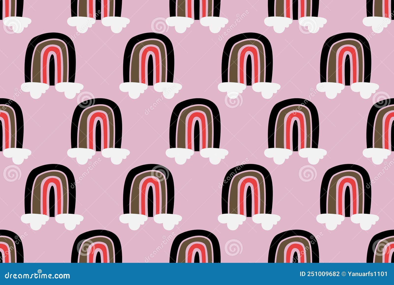 Rainbow Seamless Pattern Background Vector Stock Illustration ...