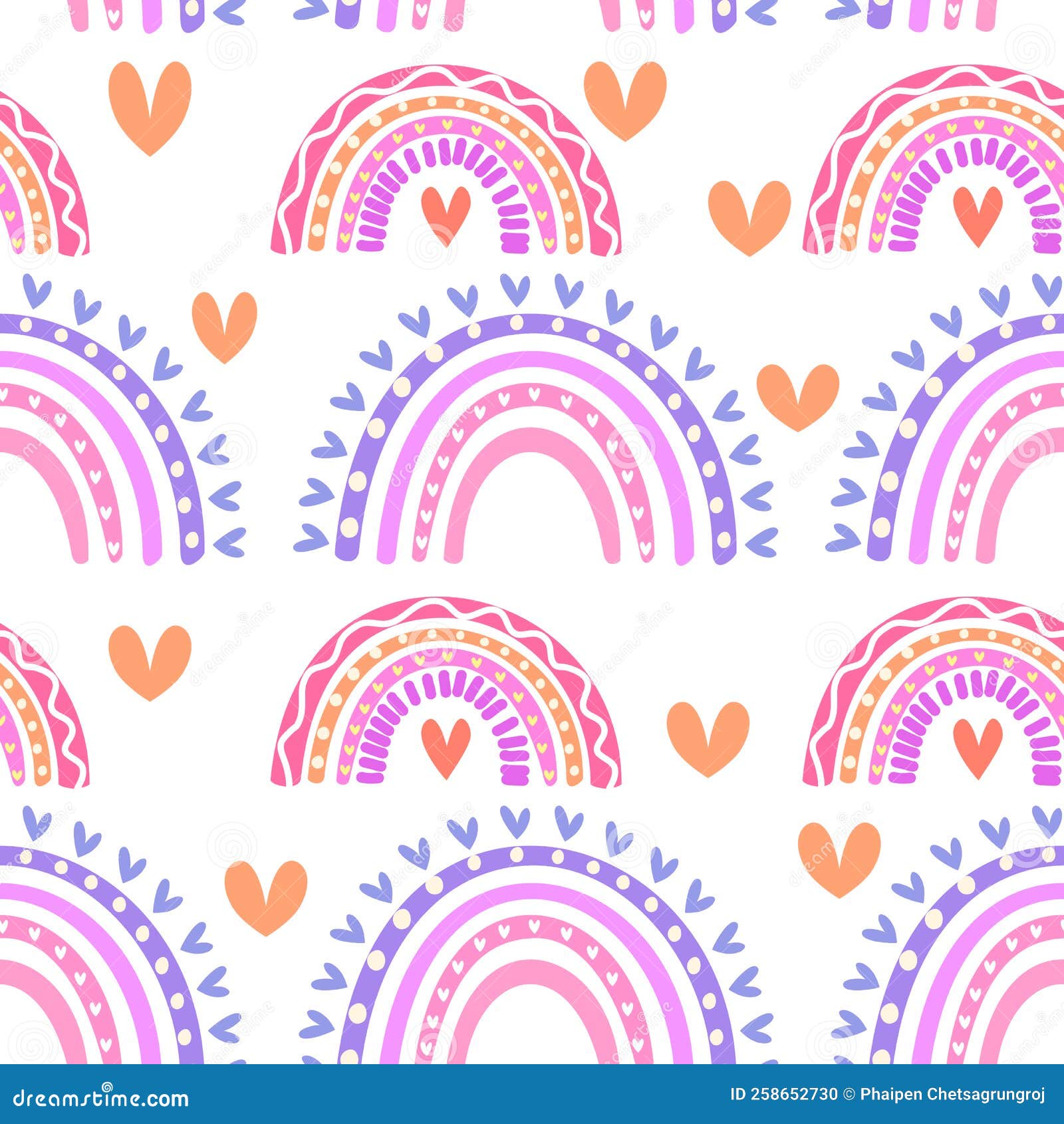 Rainbow Seamless Pattern for Background , Wallpaper , Paper Print ...