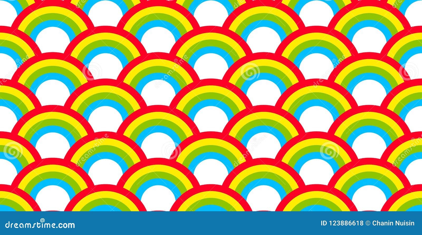 Rainbow Seamless Pattern Vector Isolated Sky Colorful Wallpaper ...