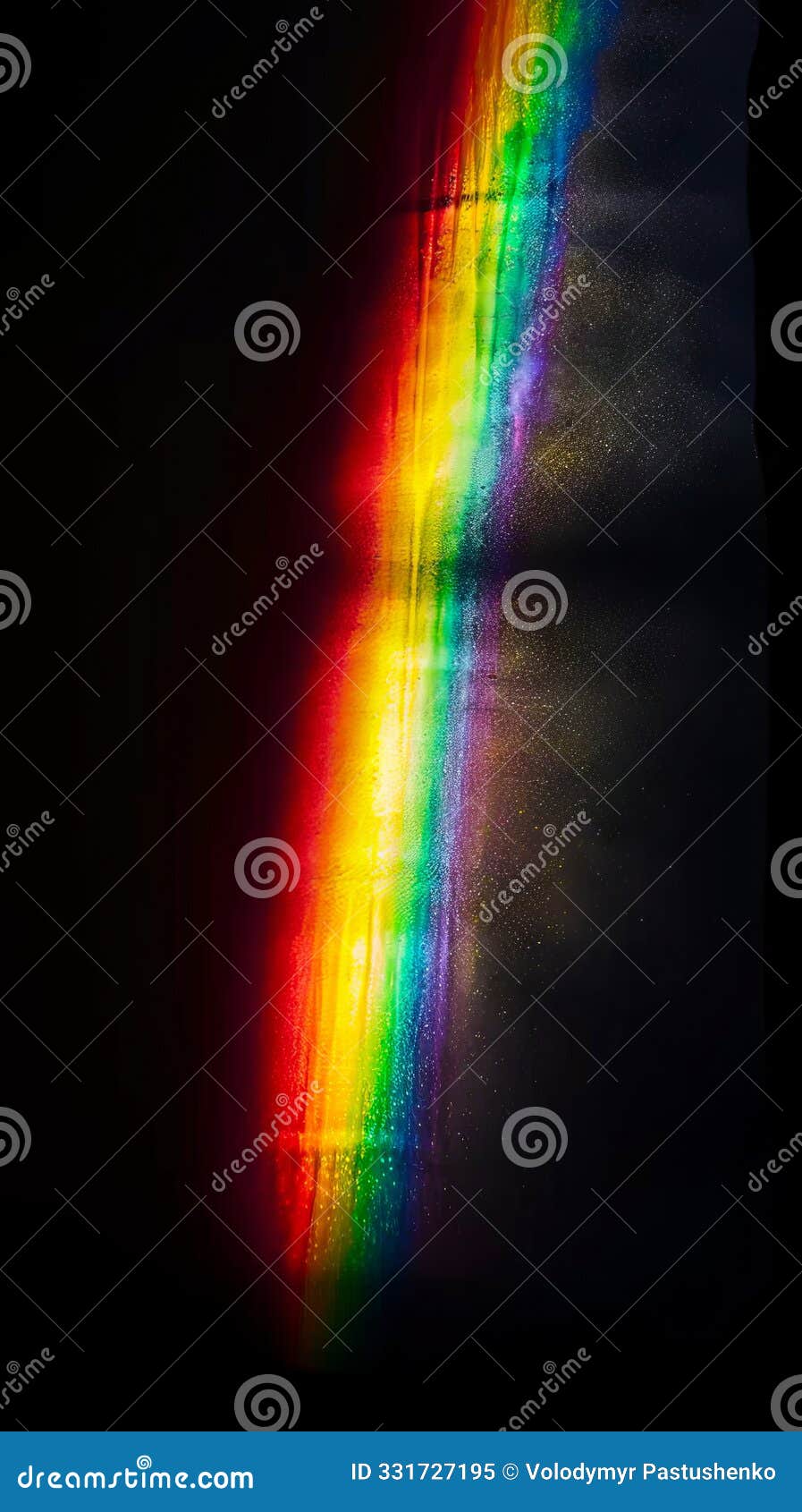 A Rainbow is Seen through a Window in the Dark Stock Image - Image of ...