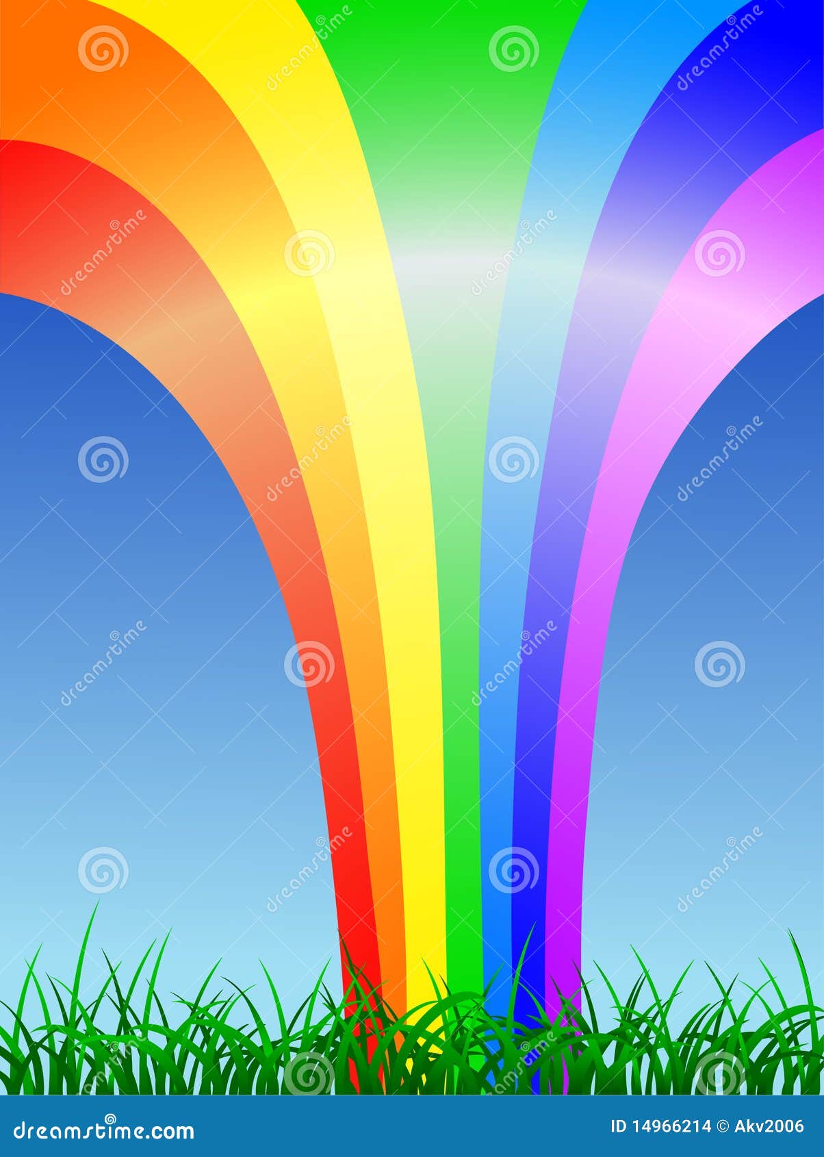 Rainbow shape stock vector. Illustration of grass, season - 14966214