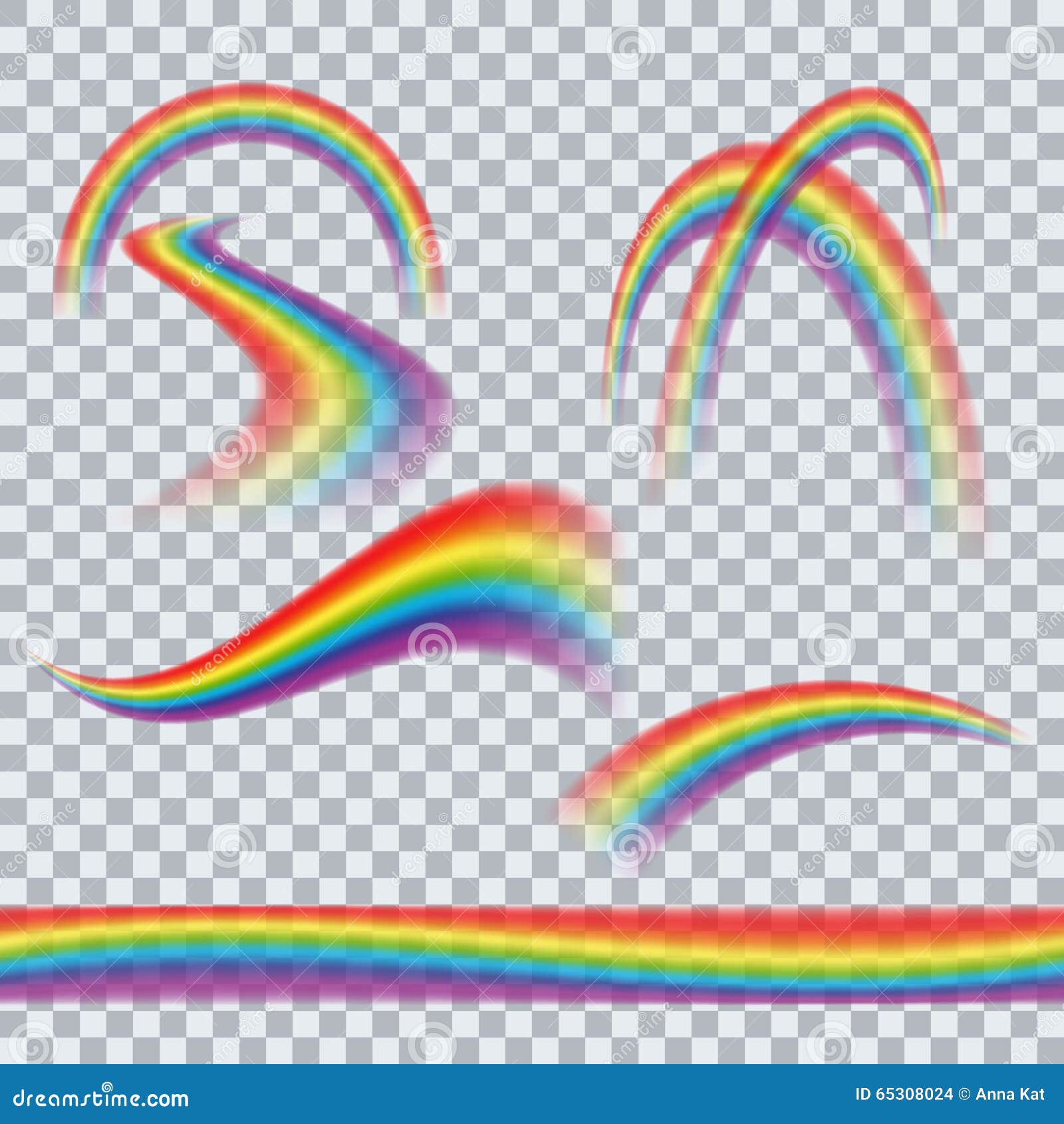 Rainbow shape 1 stock vector. Illustration of light, colorful - 65308024