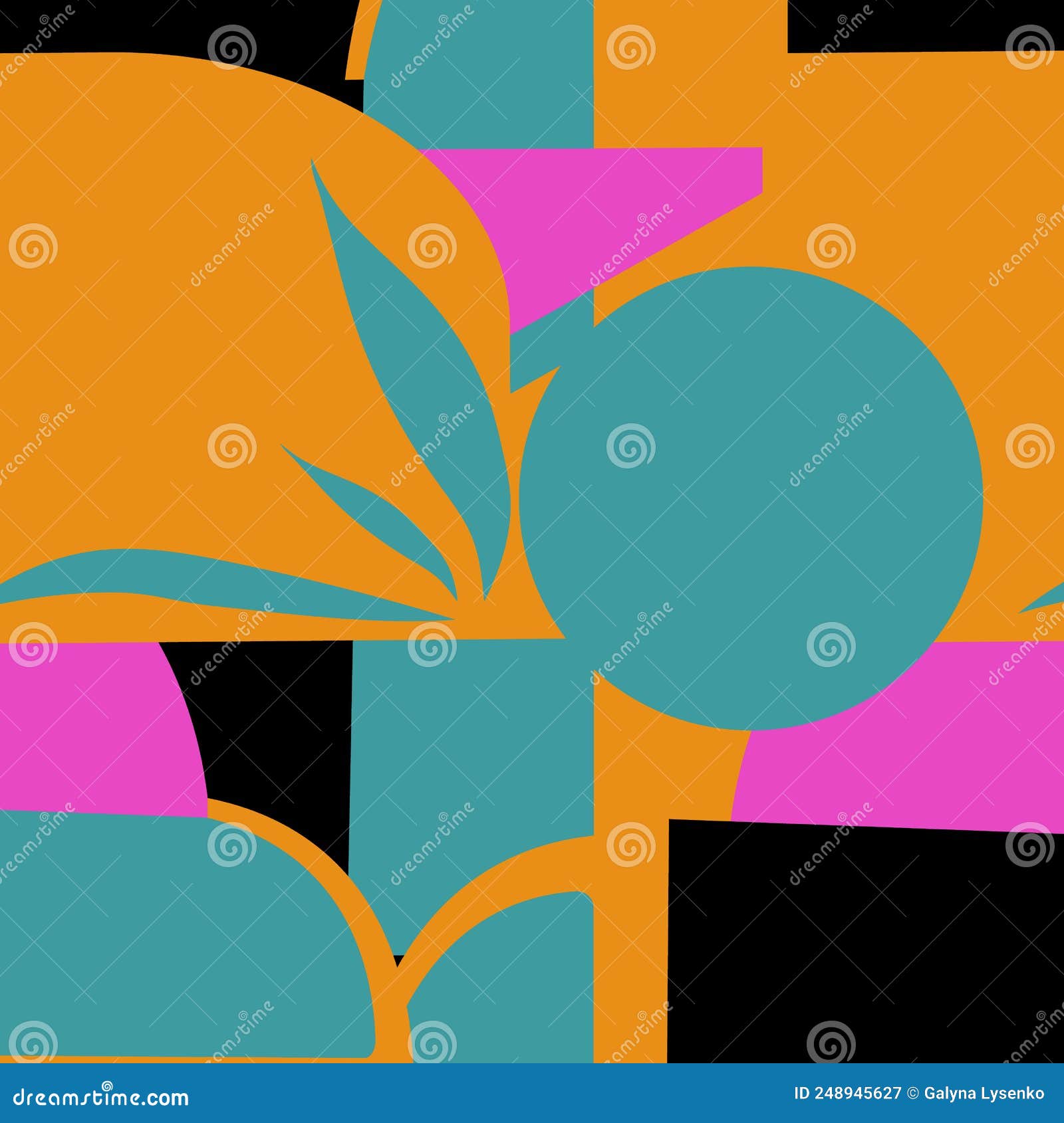 Abstract Seamless Pattern Withe Various Lines Andfiguras. Rainbow ...