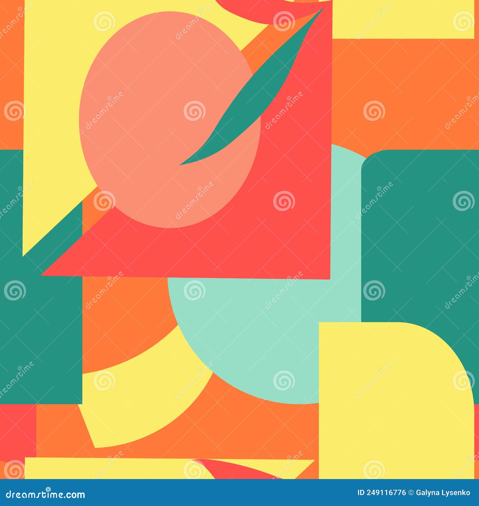 Abstract Seamless Pattern Withe Various Lines Andfiguras. Rainbow ...