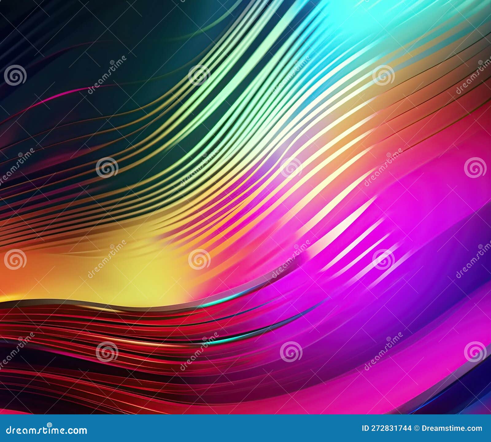 Rainbow Shiny Background with Multicolored Texture. Generative AI ...
