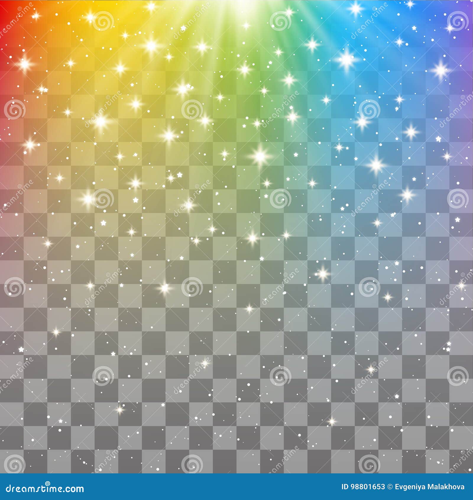 Rainbow Shiny Gradient Design Element On Transparent Background Vector ...