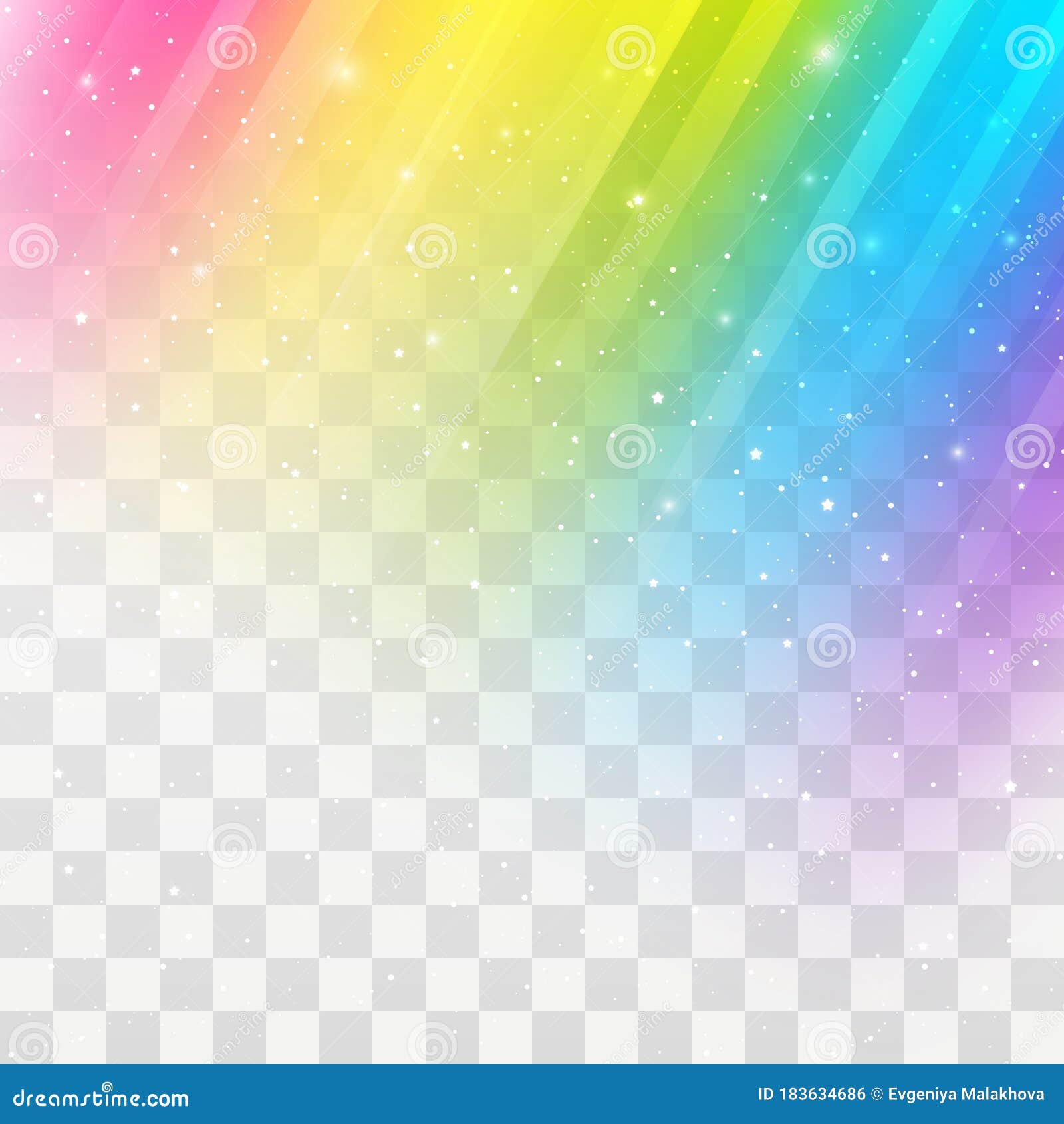 Rainbow Shiny Gradient Design Element on Transparent Background Stock ...