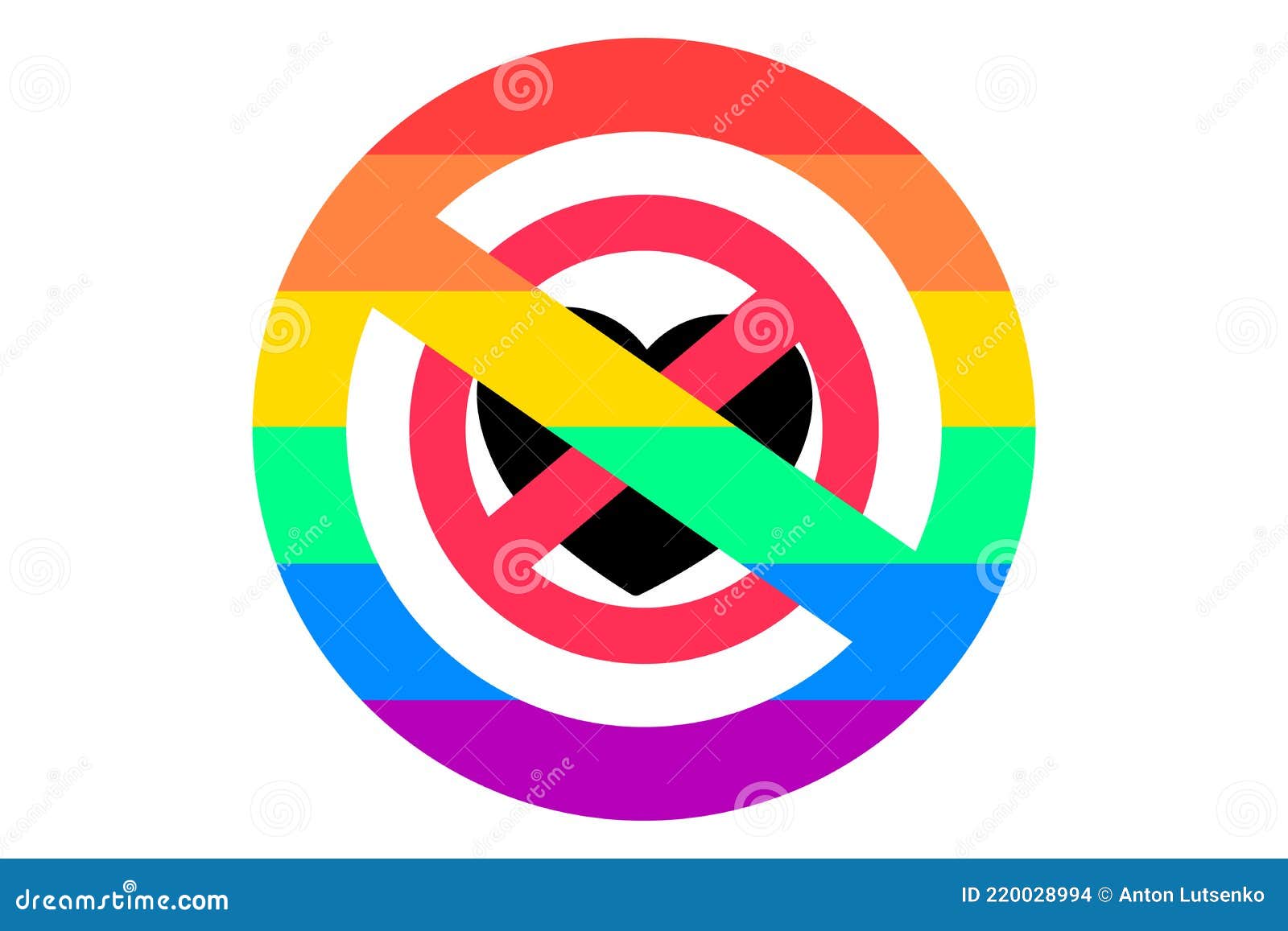 Rainbow Sign that it is Forbidden To Forbid a Love Stock Vector ...