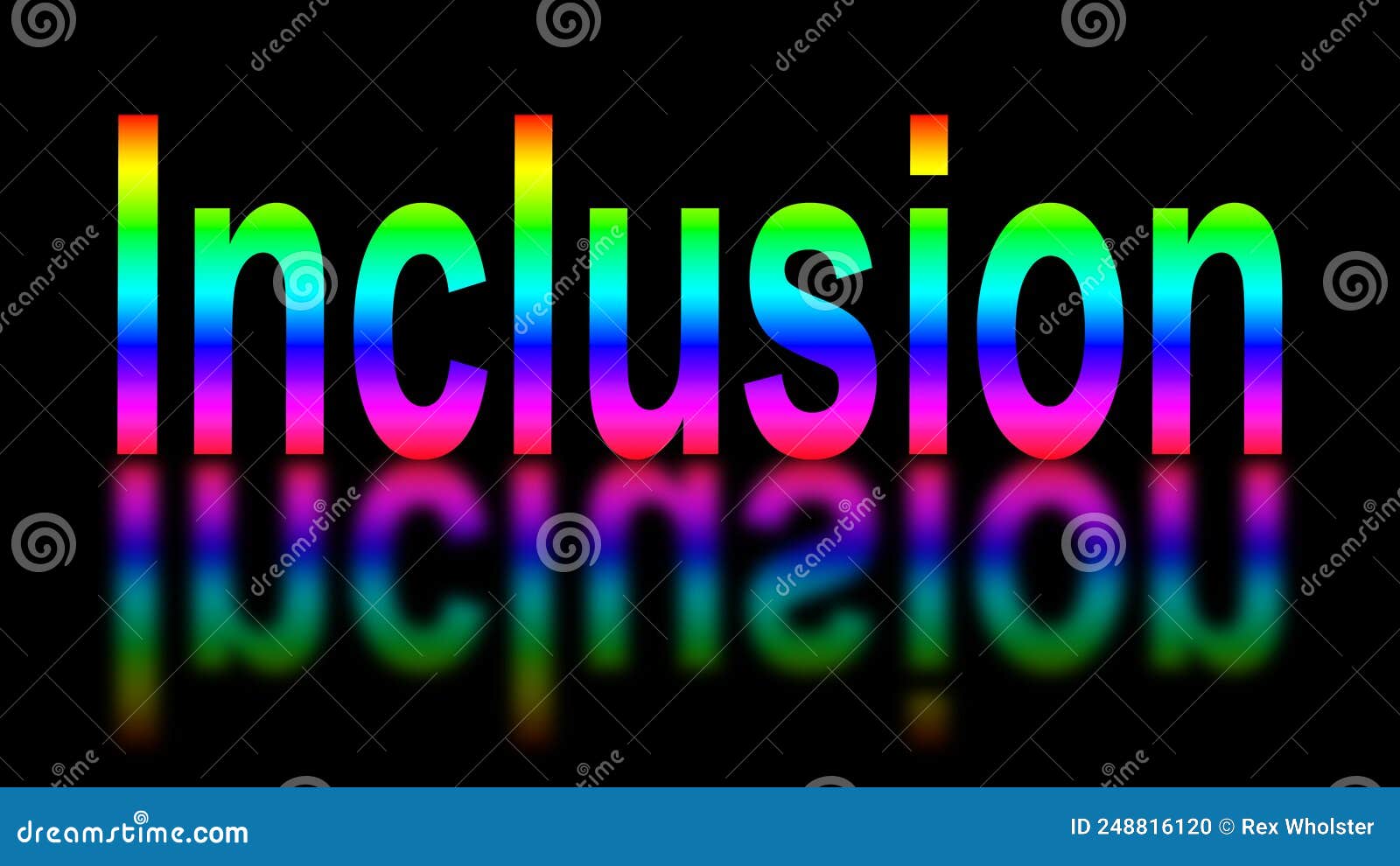 Rainbow Sign with Reflection Stock Illustration - Illustration of asian ...