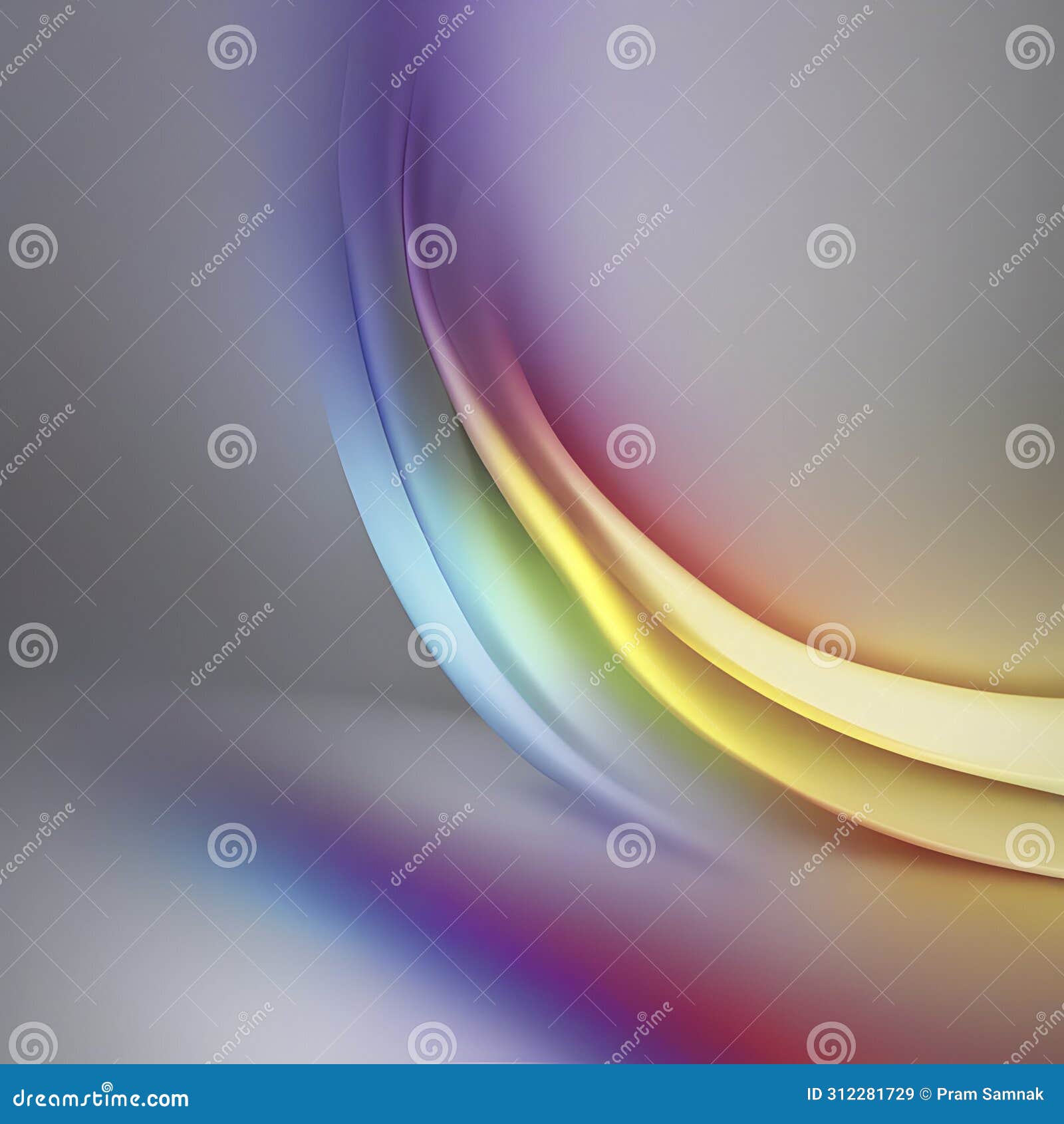 Rainbow and Silver Gradient with Smooth Color Transitions. AI-Generated ...