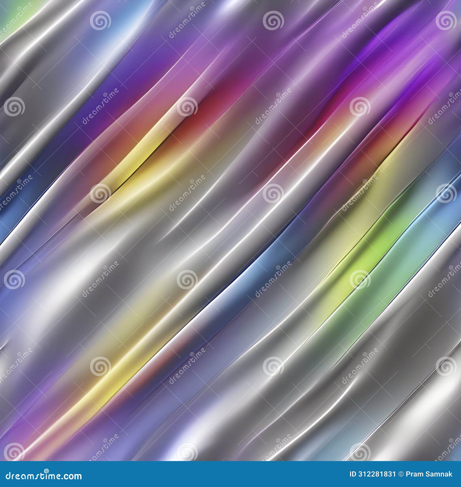 Rainbow and Silver Gradient with Smooth Color Transitions. AI-Generated ...