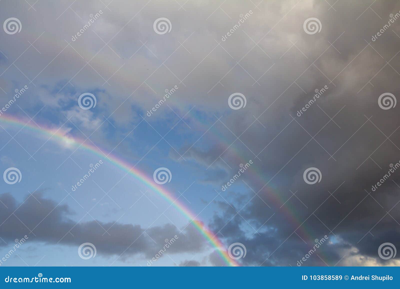 Rainbow in the Sky on the Nature Stock Image - Image of arch, sign ...