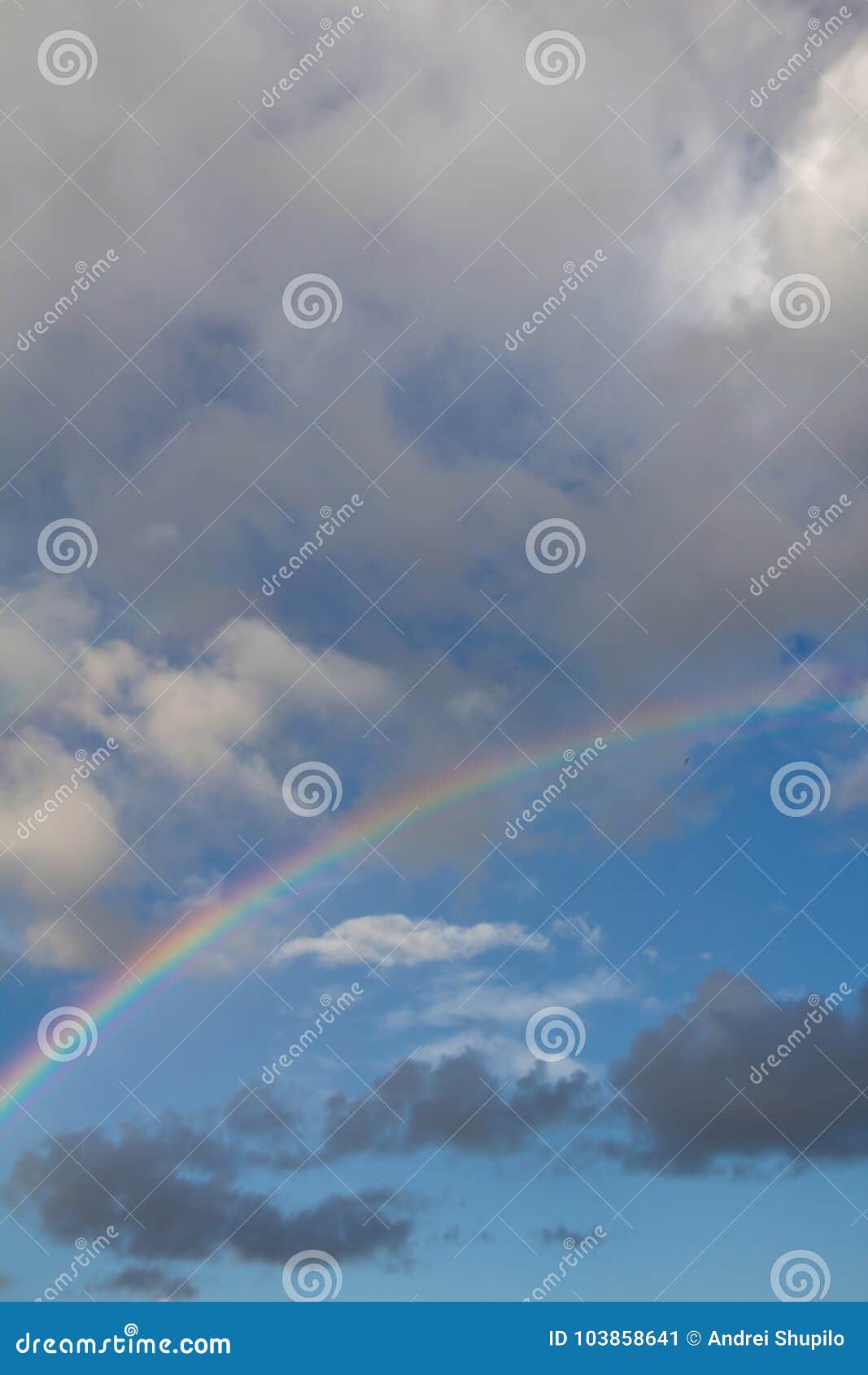 Rainbow in the Sky on the Nature Stock Image - Image of dramatic ...