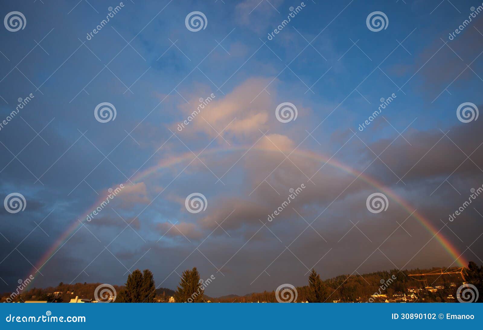 Rainbow in sky stock photo. Image of colorful, scenery - 30890102