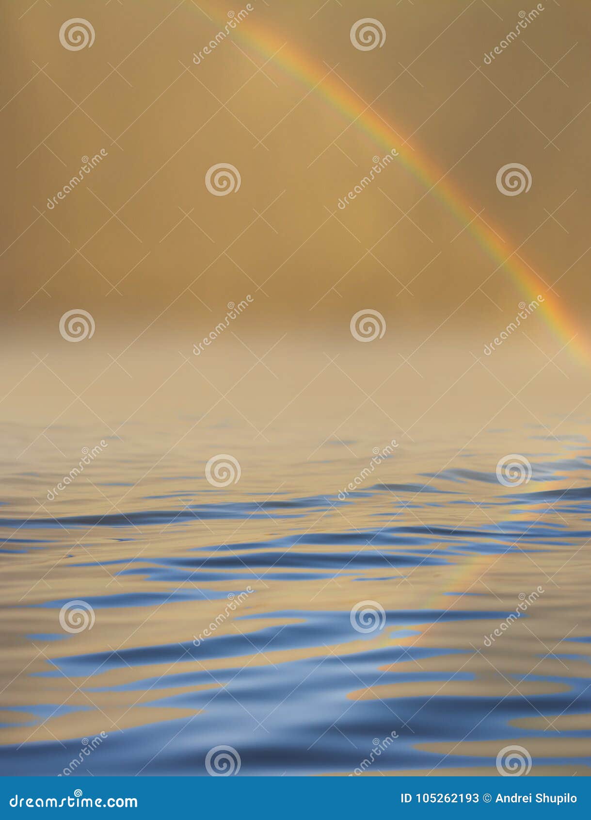 Rainbow in the Sky with Reflection on Water Stock Image - Image of ...