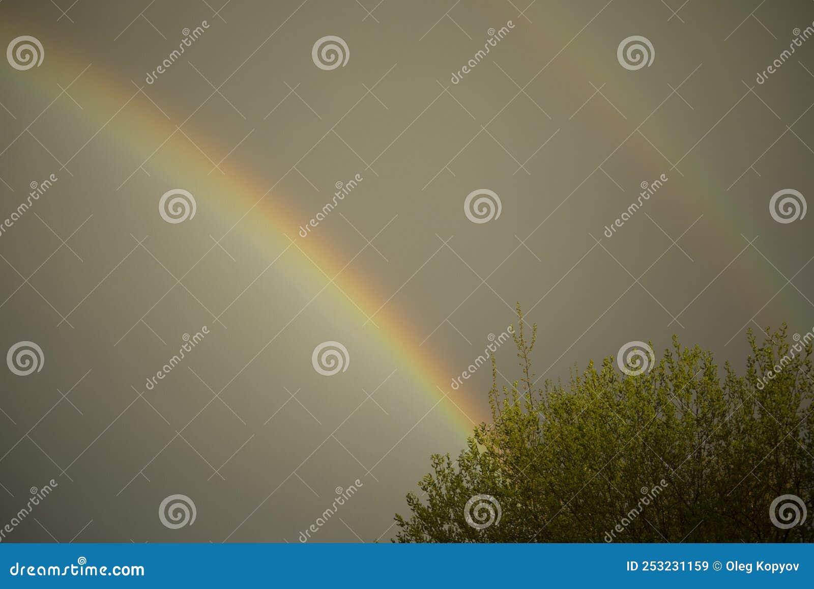 Rainbow in Sky. Refraction of Light. Weather after Rain Stock Image ...