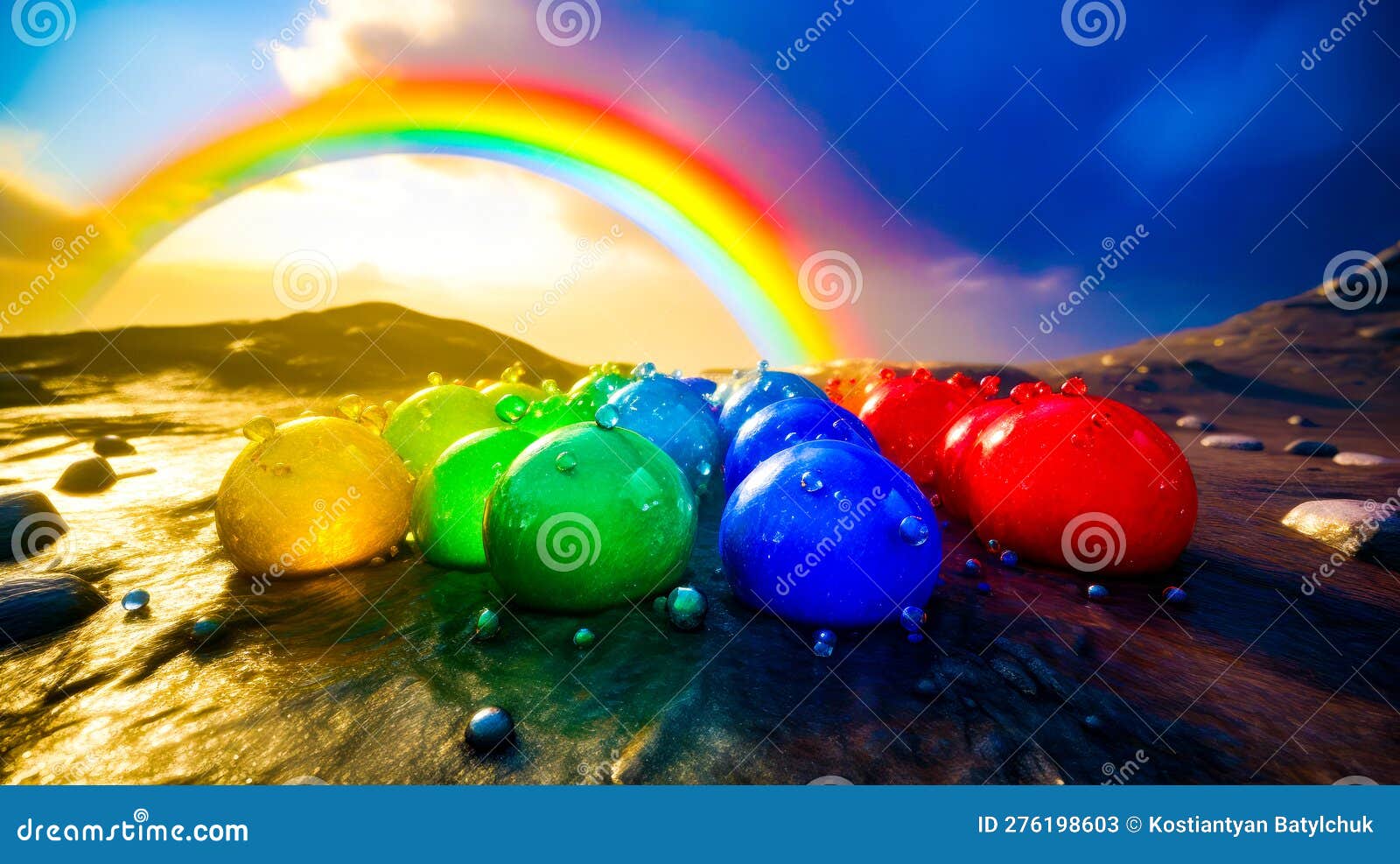 Rainbow in the Sky with Rainbow in the Water and Rainbow in the ...