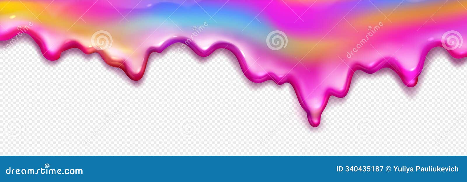 Rainbow Slime Set On A Transparent Background. Colorful Vector ...