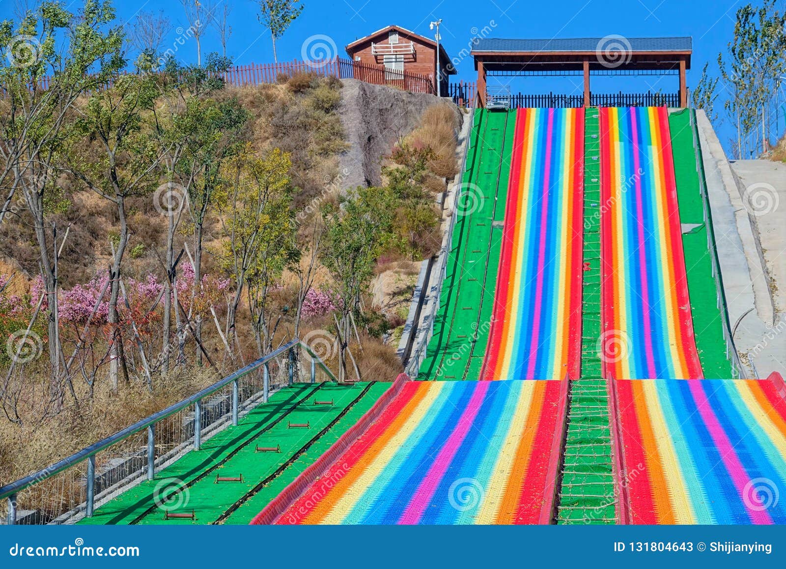 Rainbow slipway stock image. Image of colorful, slope - 131804643