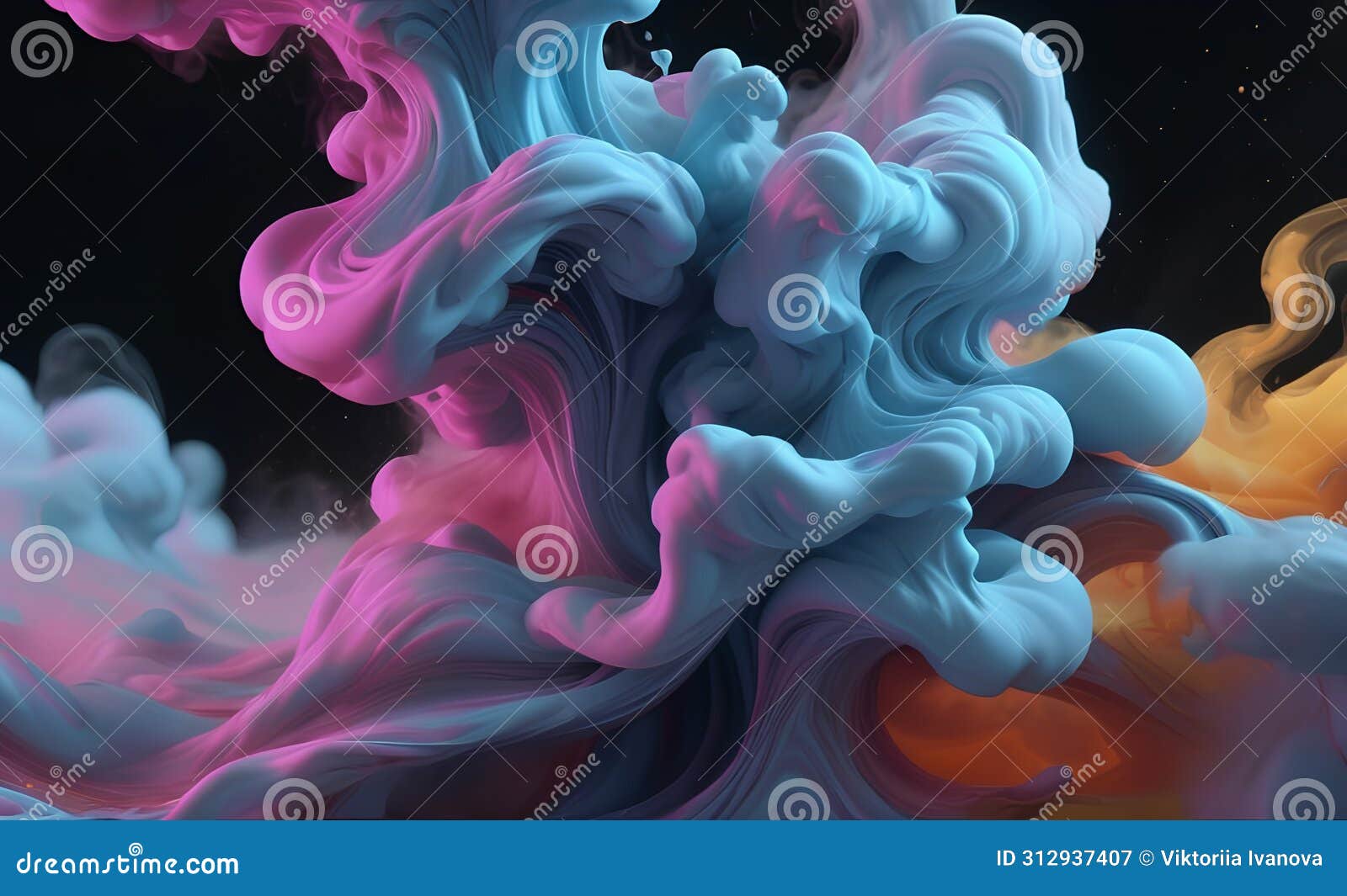 Rainbow Smoke, Background, Explosion of Colors, Splash. Stock ...