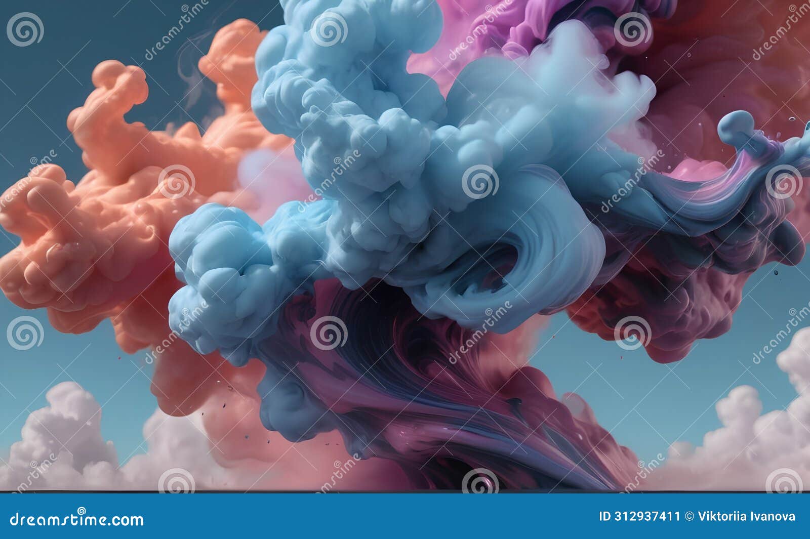 Rainbow Smoke, Background, Explosion of Colors, Splash. Stock ...