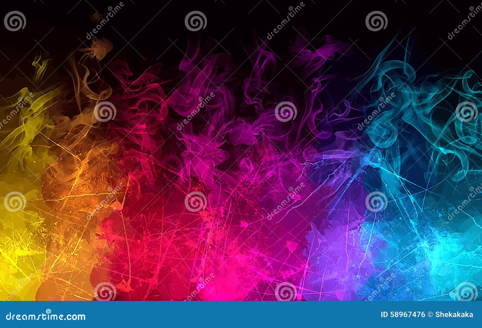 Rainbow Smoke Background. Vector Version Stock Vector - Illustration of ...