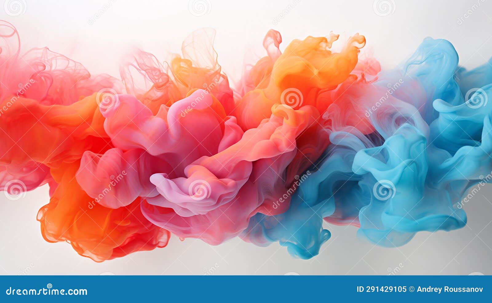 Rainbow Smoke. 3D Render stock illustration. Illustration of paint ...