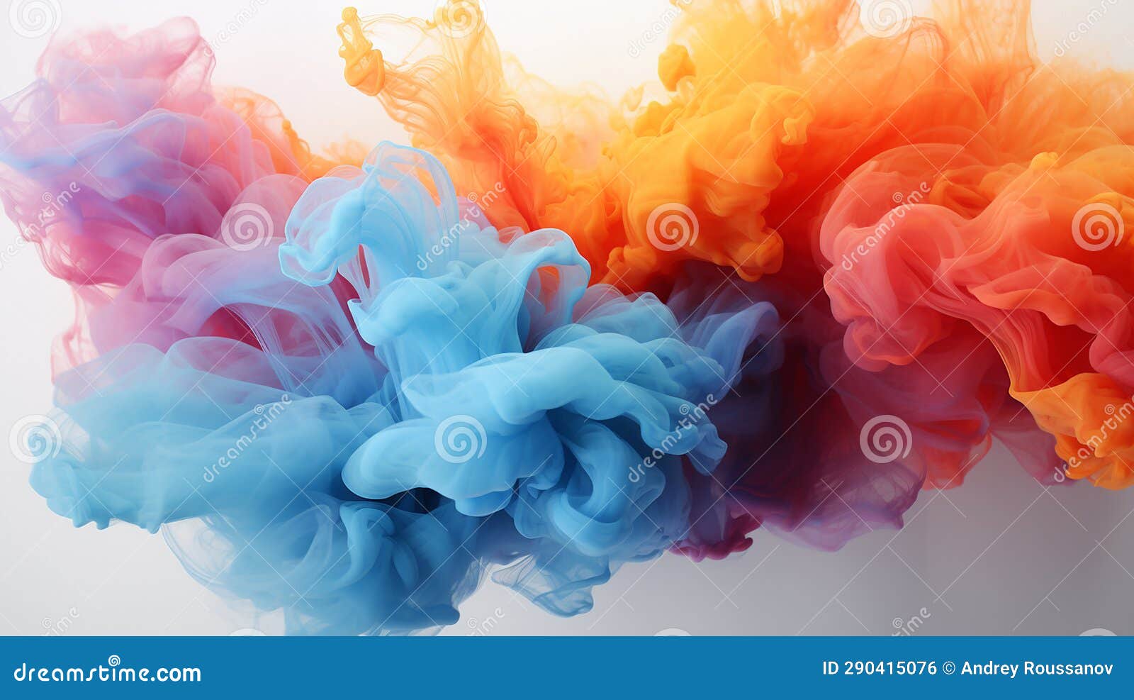 Rainbow Smoke. 3D Render stock illustration. Illustration of dynamic ...
