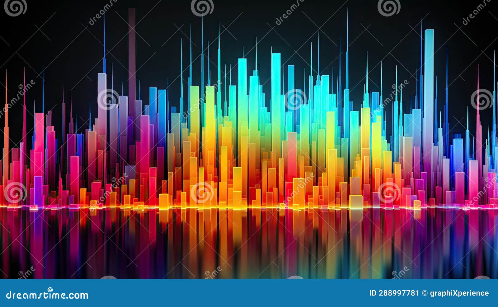 Rainbow Sound Symphony stock illustration. Illustration of velvia ...
