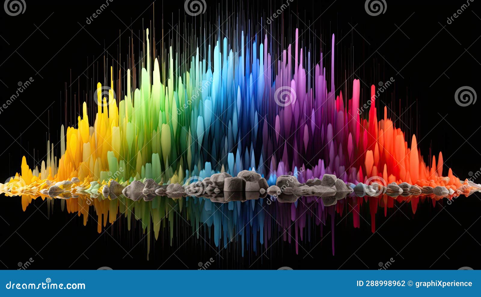Rainbow Sound Symphony stock illustration. Illustration of princesscore ...