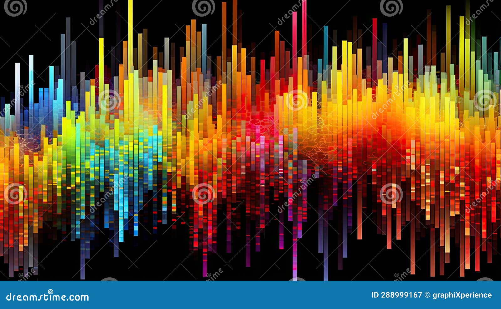 Rainbow Sound Symphony stock illustration. Illustration of piles ...