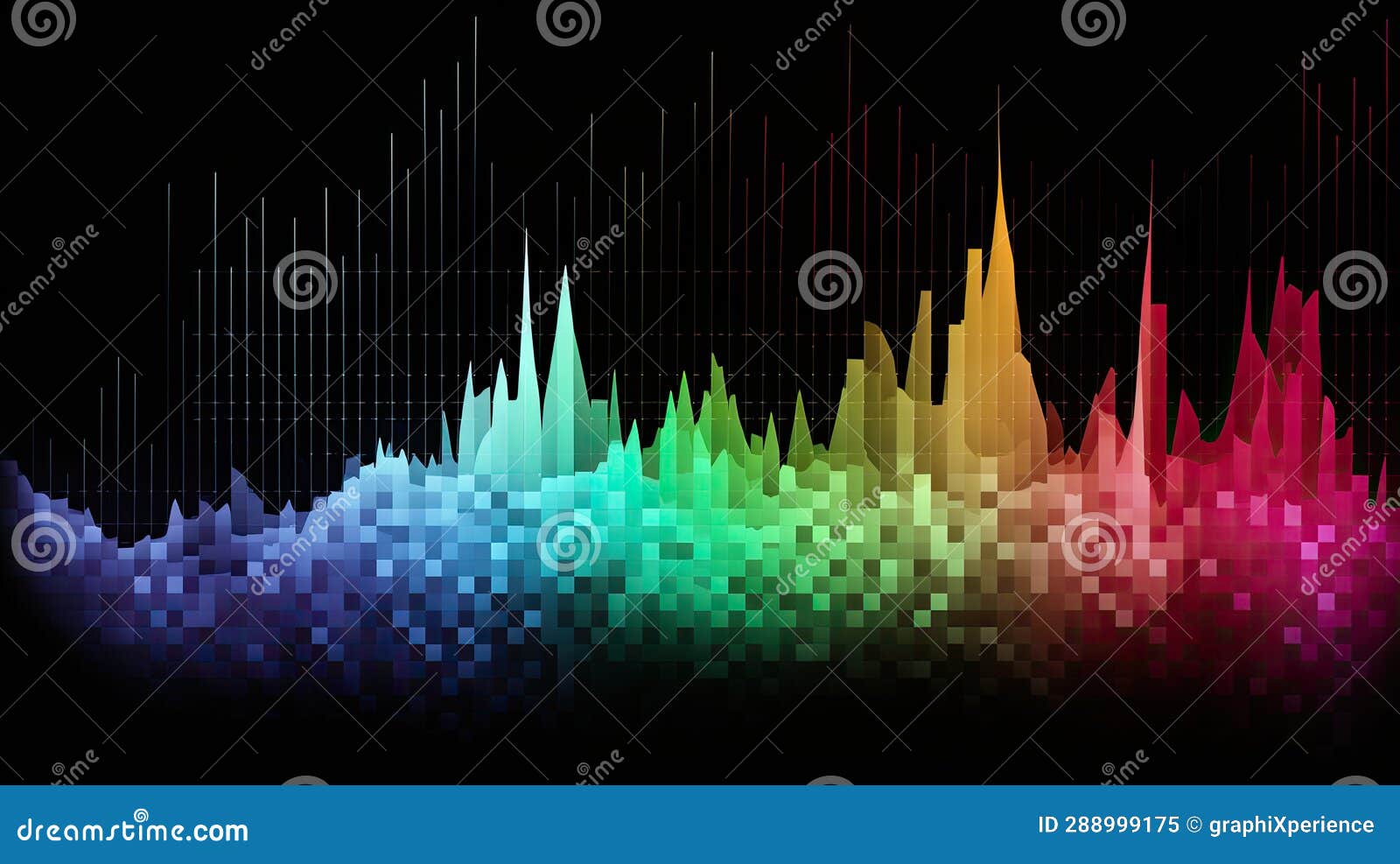 Rainbow Sound Symphony stock illustration. Illustration of piles ...
